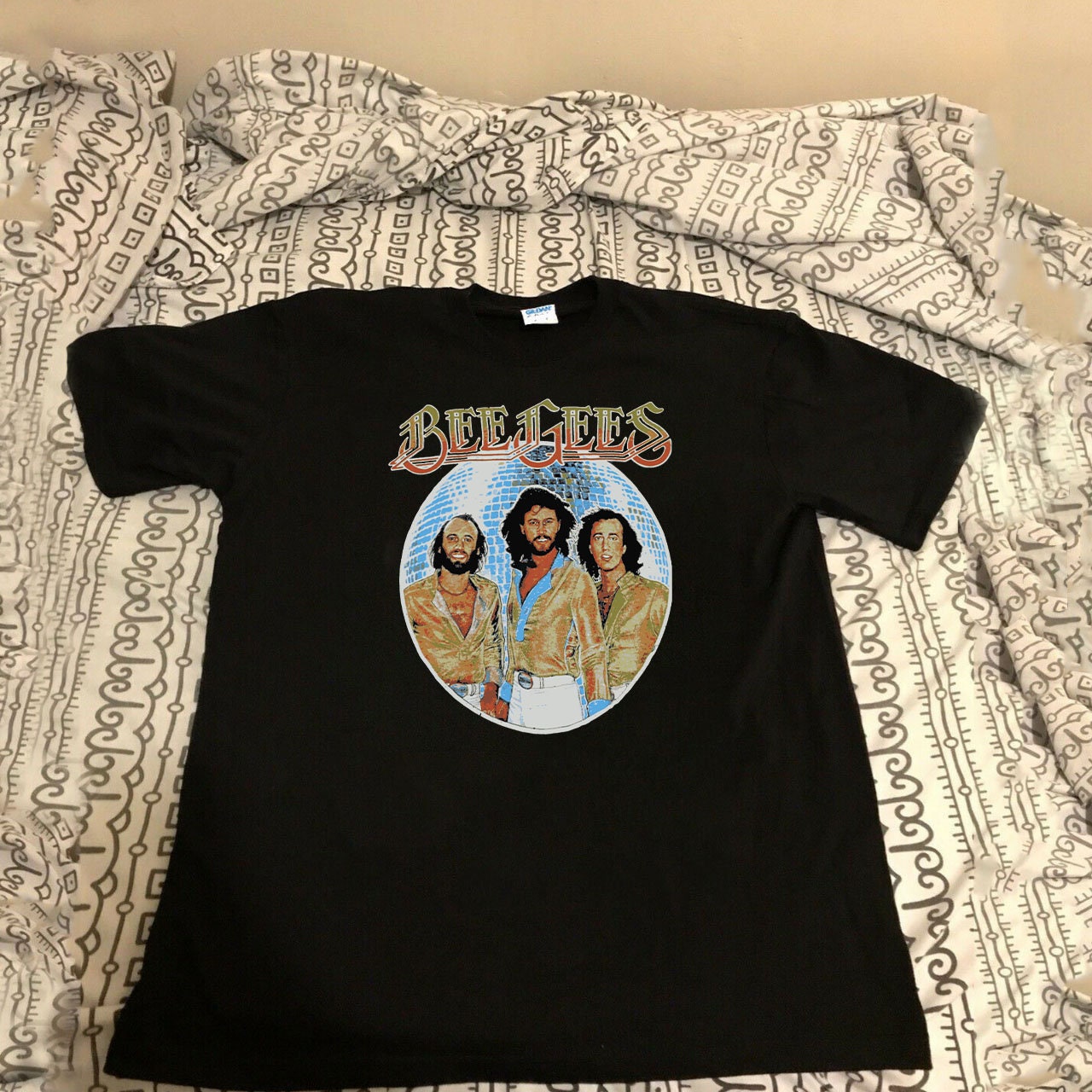 Bee Gees Band DISCO BALL Black Tshirt Tank Top Sweatshirt Hoodies ...