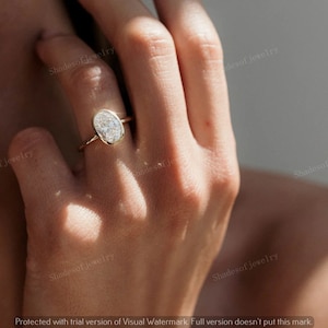 2.00 Ct Oval Cut Lab Created Diamond Bezel Set Engagement Ring, 14K ...