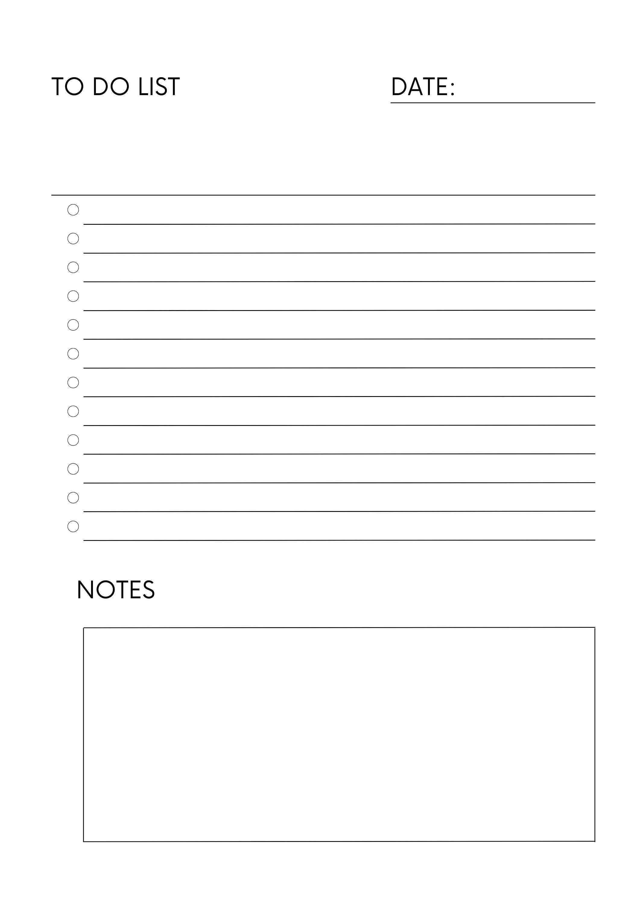 Minimal to Do List Printable, Simple Tasks List Template, Productivity ...