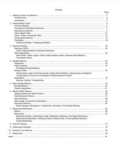 Singer Athena 1200 Instruction Manual Only PDF Format , Secure Digital ...