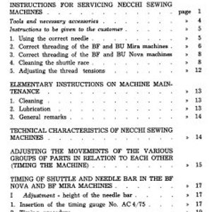 Manual De Servicio Necchi BF/BU Nova Y Mira Solo En PDF, Descarga ...