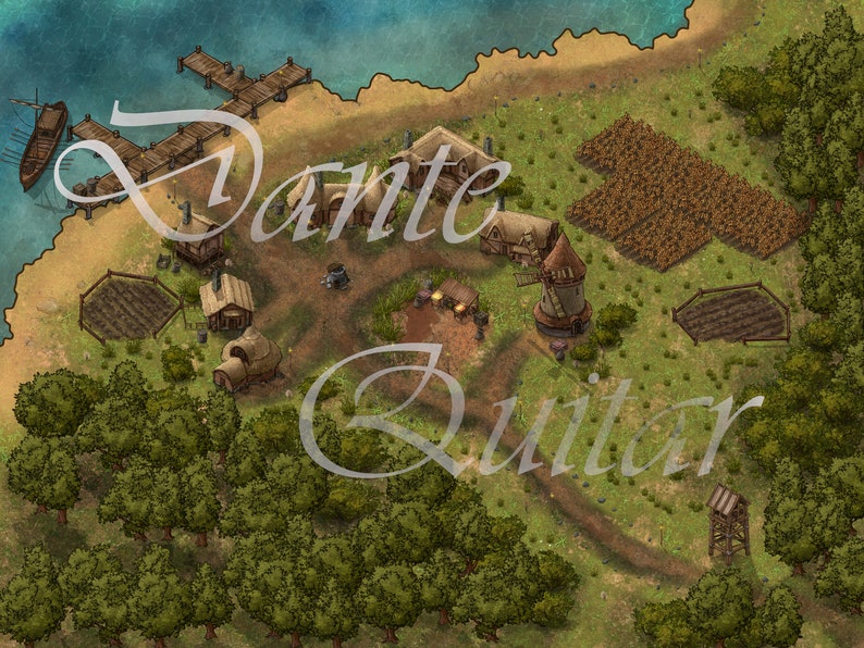 Dnd-map mapa ciudad digital pueblo conjunto I - Etsy España