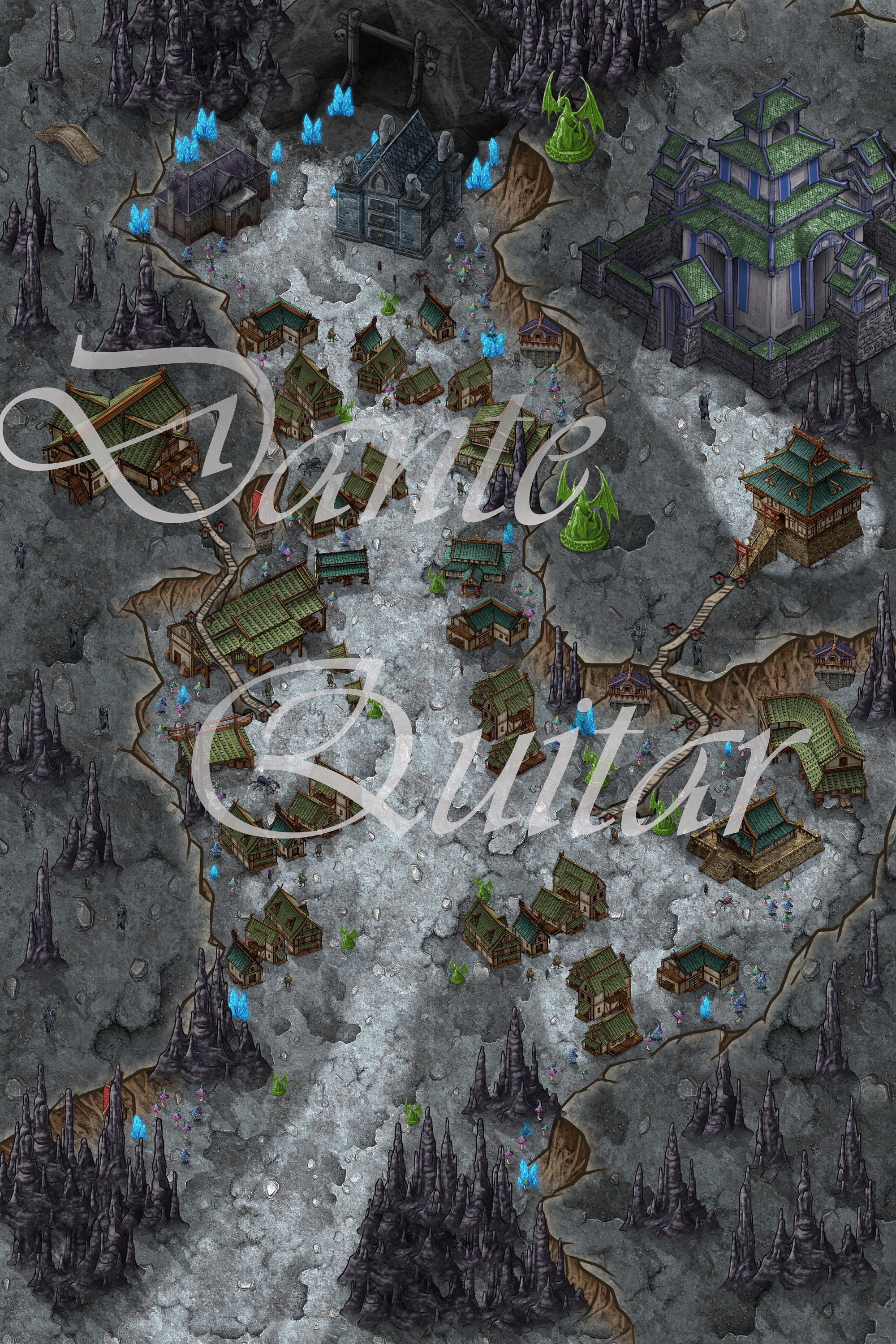 Dnd-map mapa ciudad digital pueblo conjunto I - Etsy México