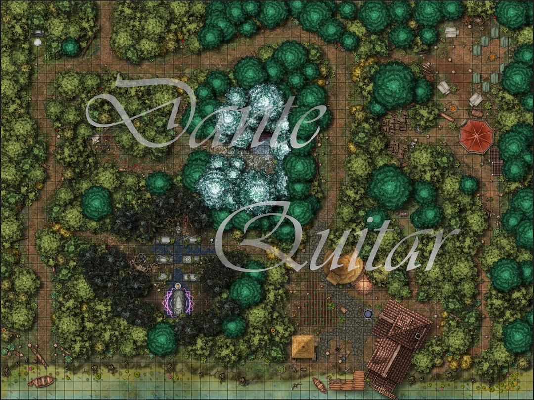 Dnd Digital Map Karte Wald Forrest PRINTABLEA4 Pathfinder - Etsy Australia