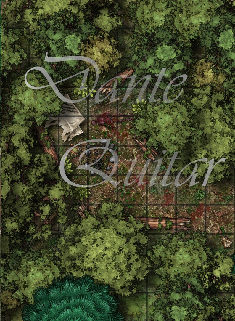 Dnd Digital Map Karte Wald Forrest PRINTABLEA4 Pathfinder - Etsy Australia