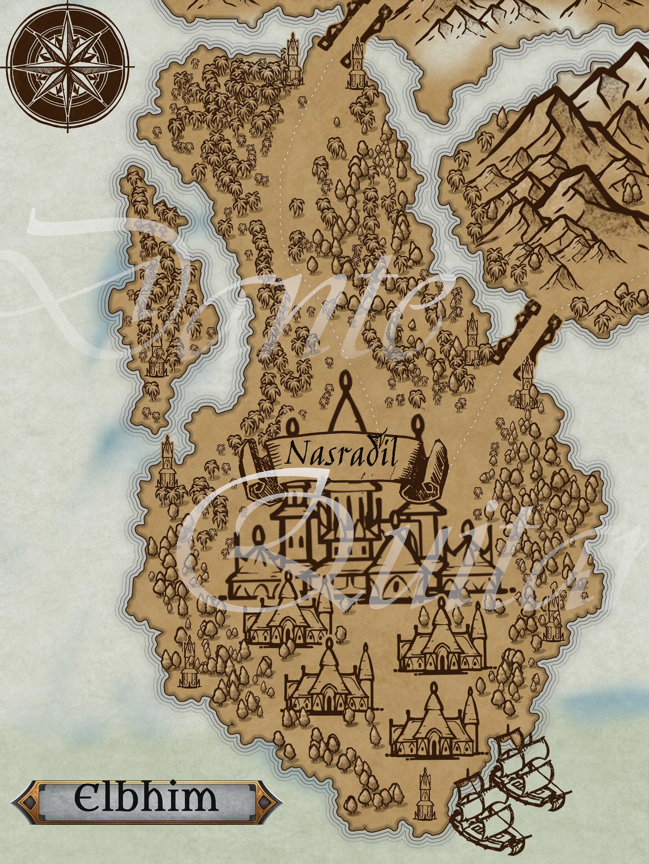 Dnd-mapa mapa digital World Set I - Etsy España