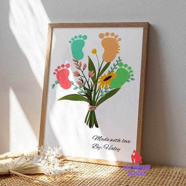 Footprint Flower - Etsy
