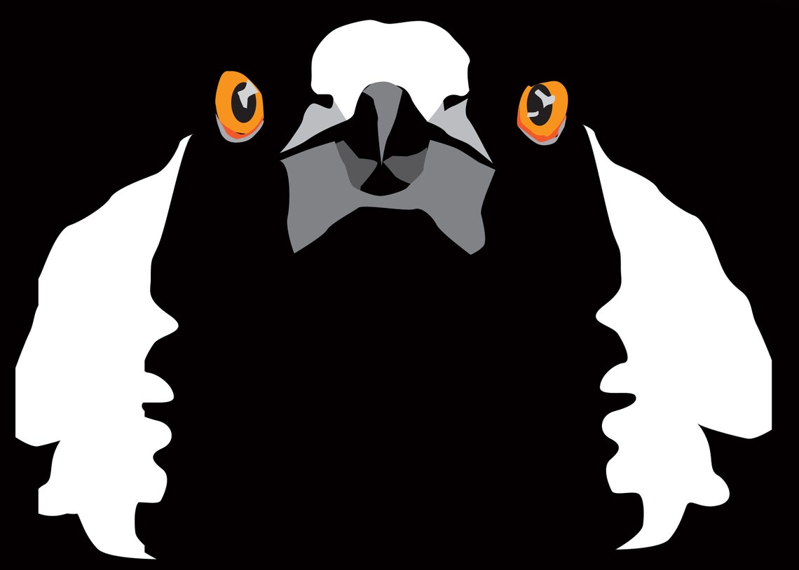Magpie Face PNG Files PNG Files Collingwood Bird Face - Etsy