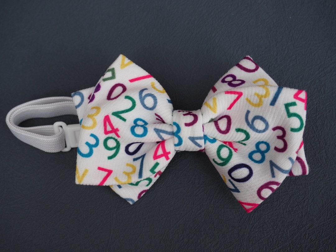 Number Maths Bow Tie: Handmade School Hair Bow - Etsy