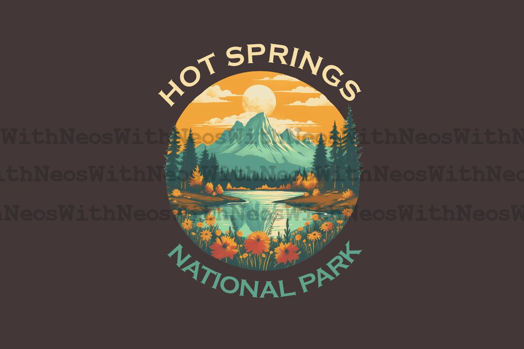 Hot Springs National Park PNG Retro National Park - Etsy