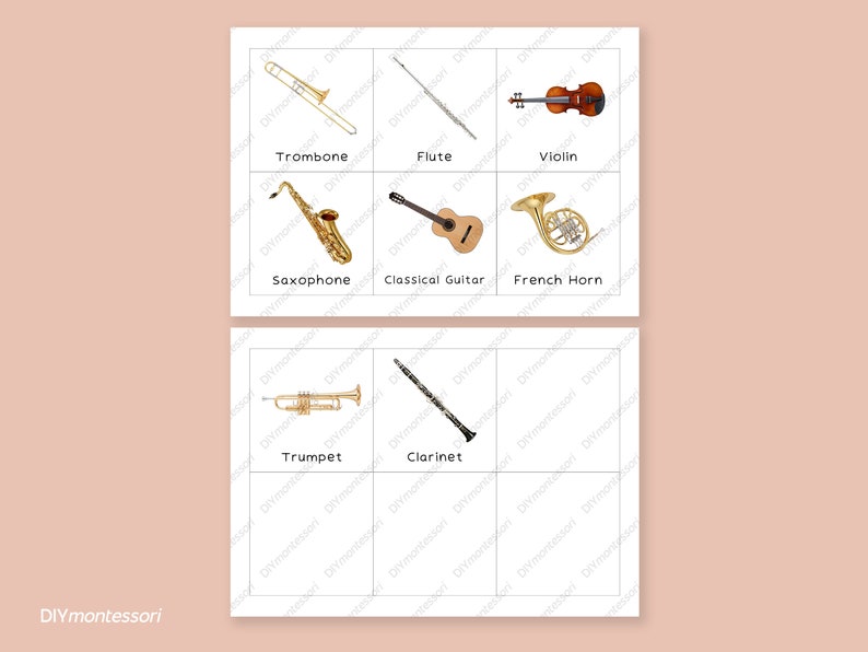 Musical Instruments TOOB - Safari LTD Matching Montessori Language ...