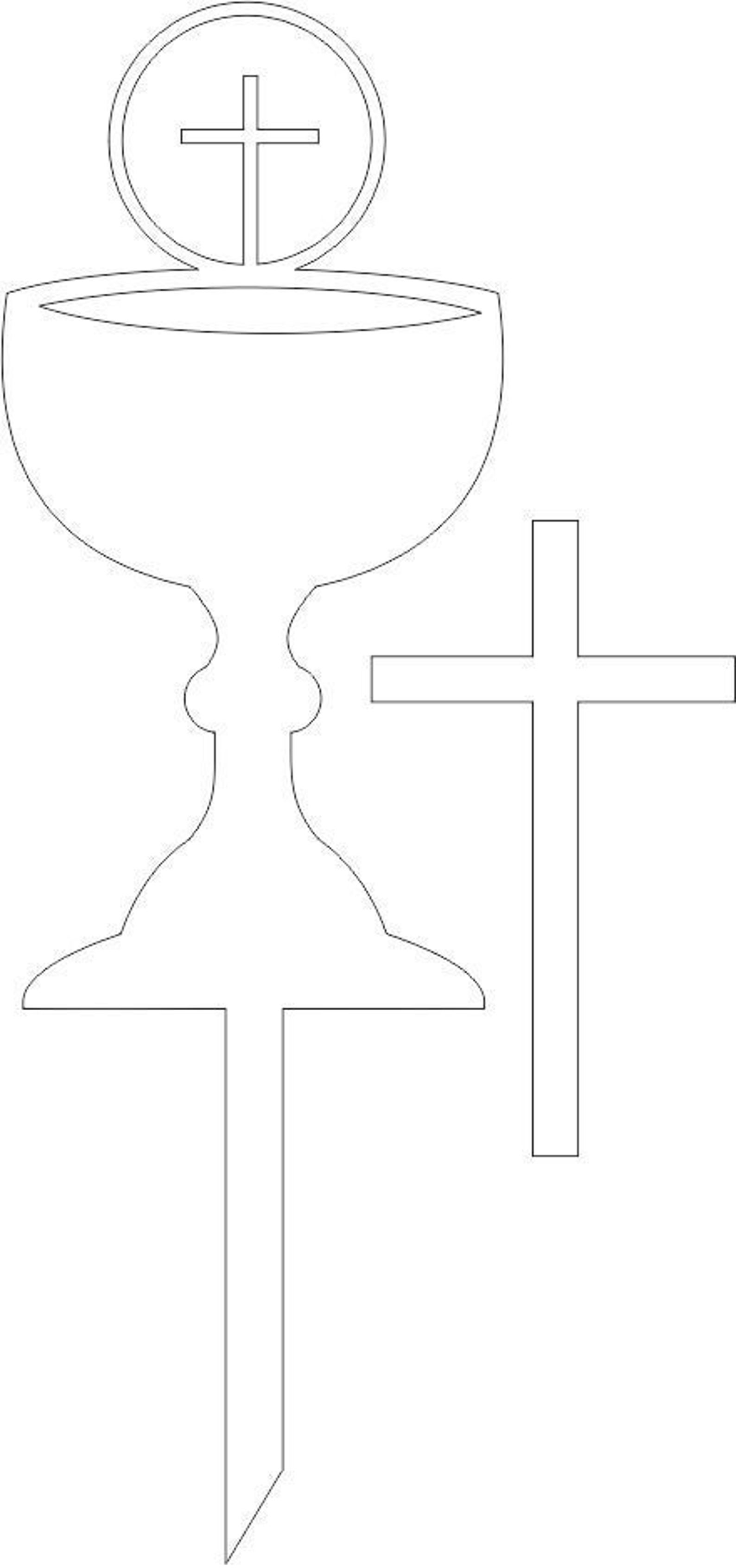 Copa de cáliz SVG Cruz SVG Primera Comunión Svg Vector Cut - Etsy España
