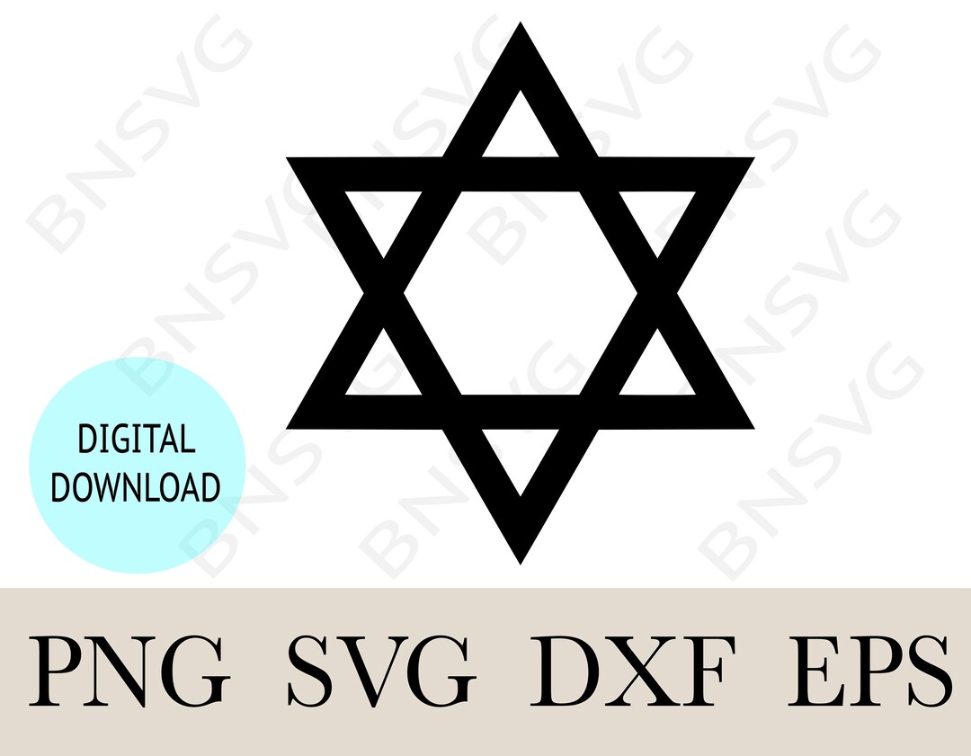 Star of David Svg, Symbol of Jewish Identity and Judaism Png, Jewish ...