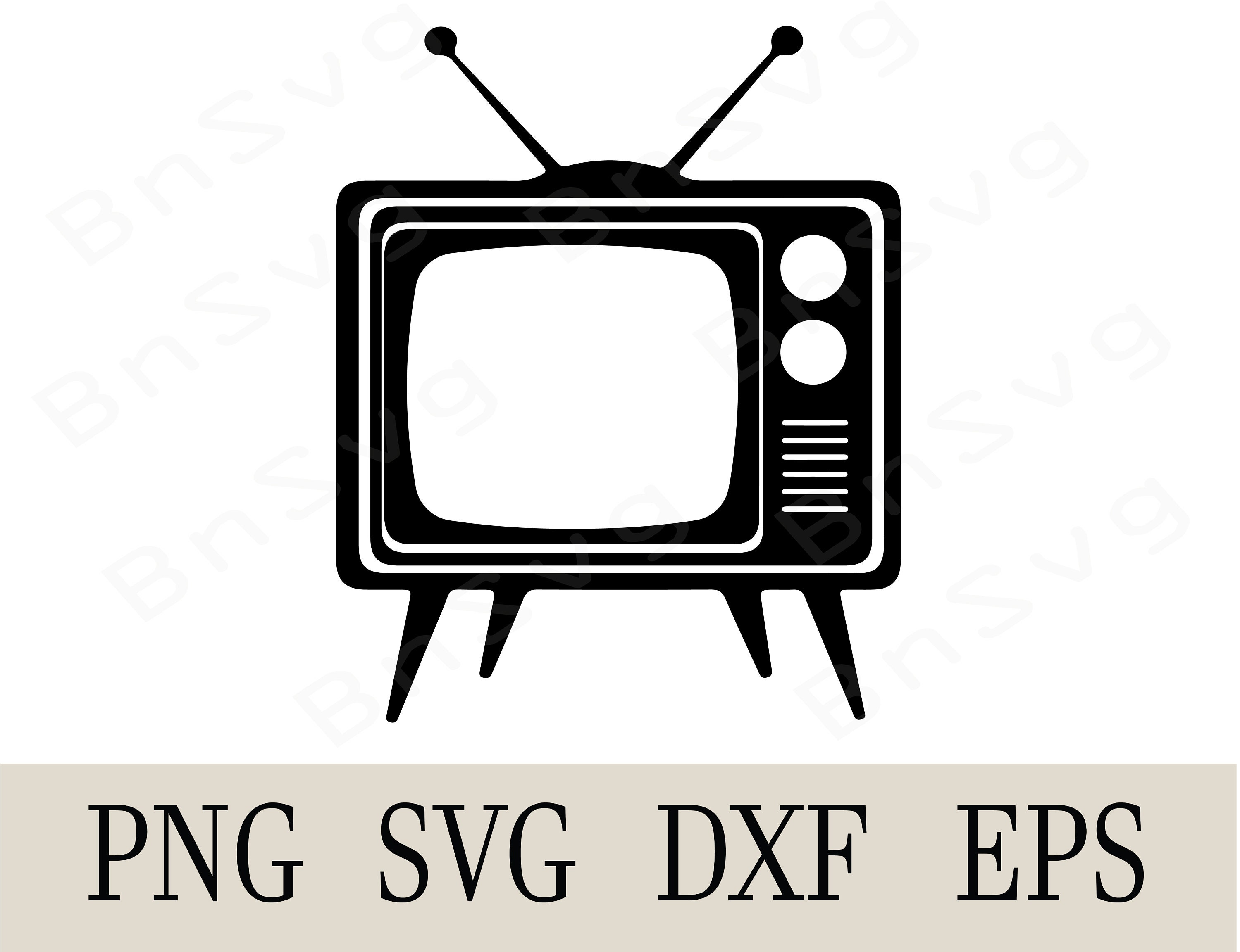 Tv Old Television , Old Television PNG, Cutting File EPS, Cut Files ...