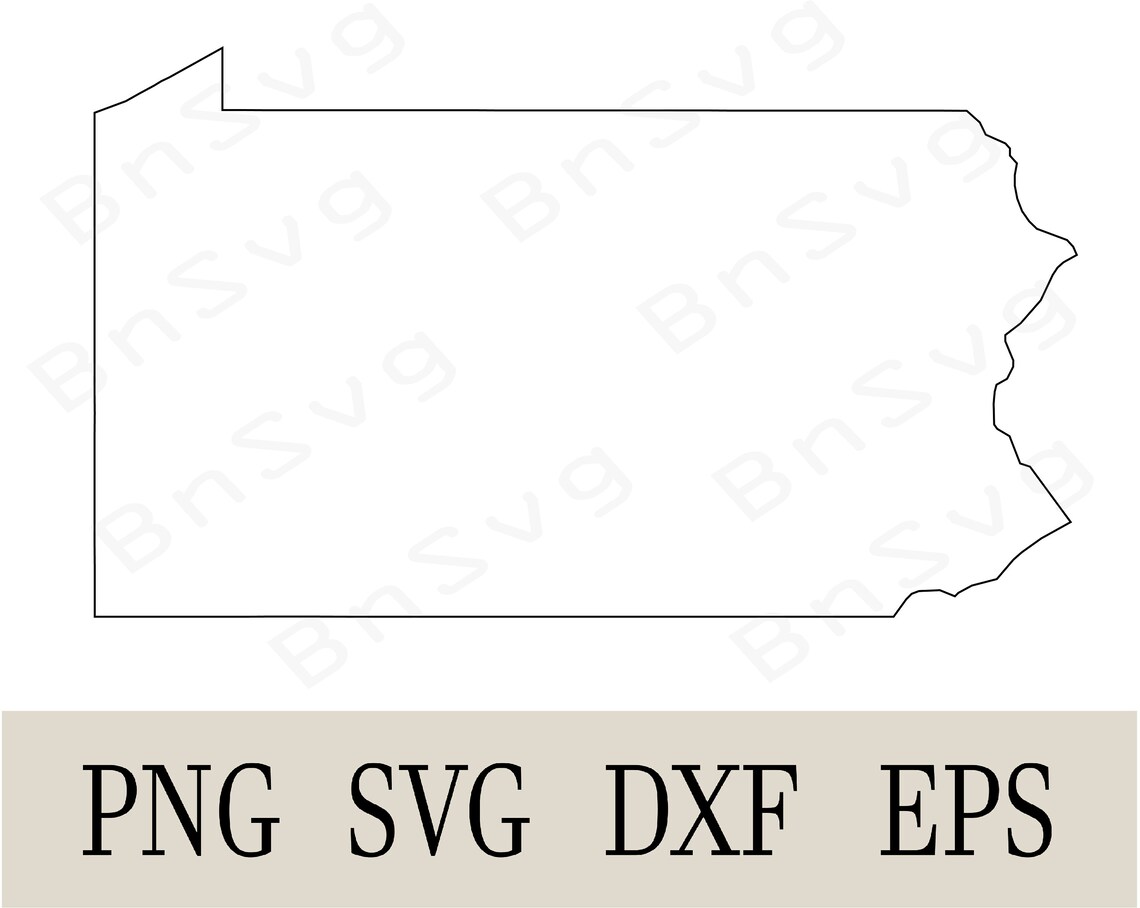 Pennsylvania USA State Outline Vector, Pennsylvania America State Eps ...
