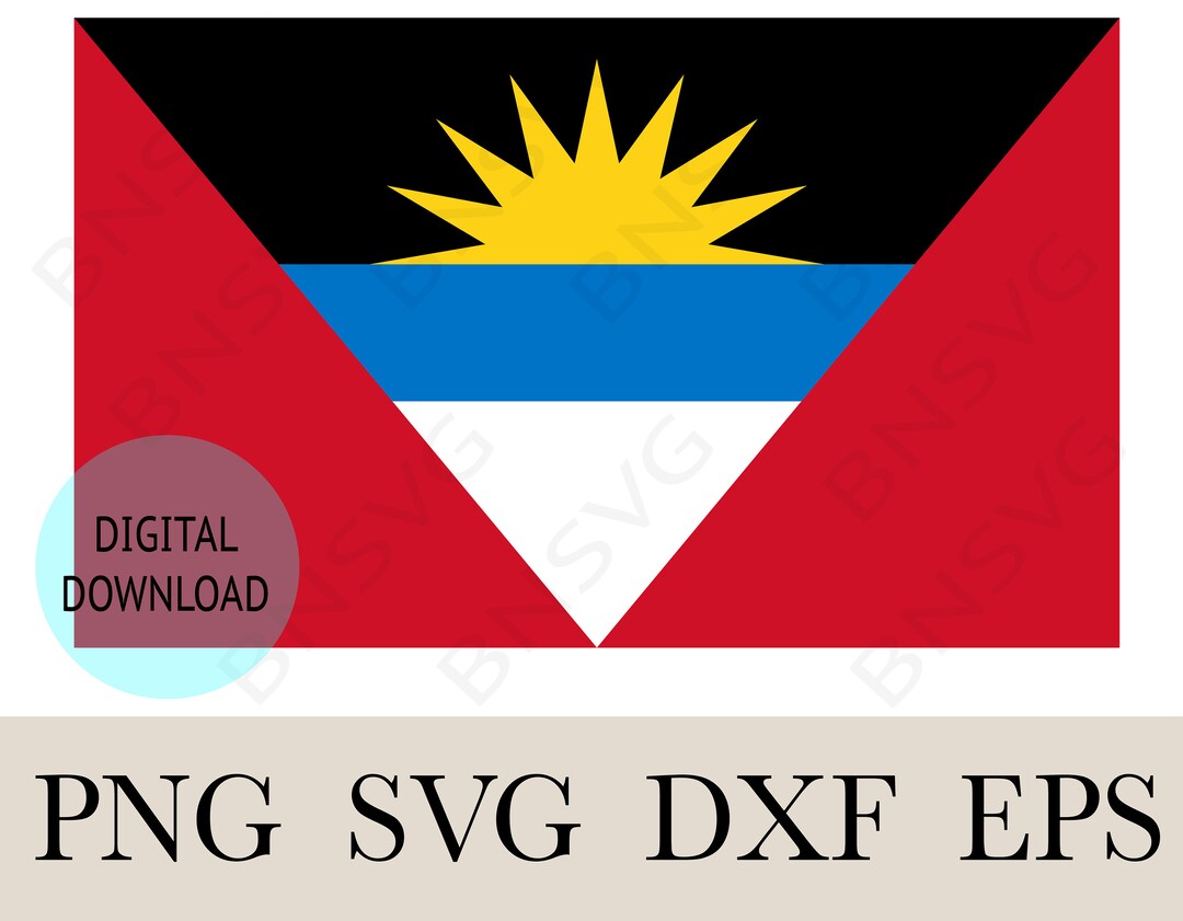 Antigua and Barbuda Flag SVG, Barbuda Country National Banner Flag ...
