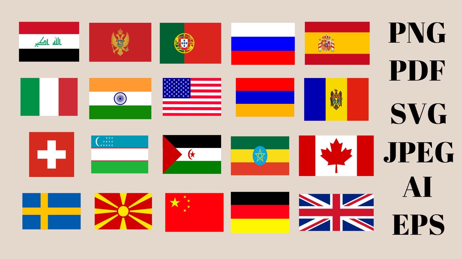World Country Flags SVG - Countries Flag SVG, All National Flags Bundle ...