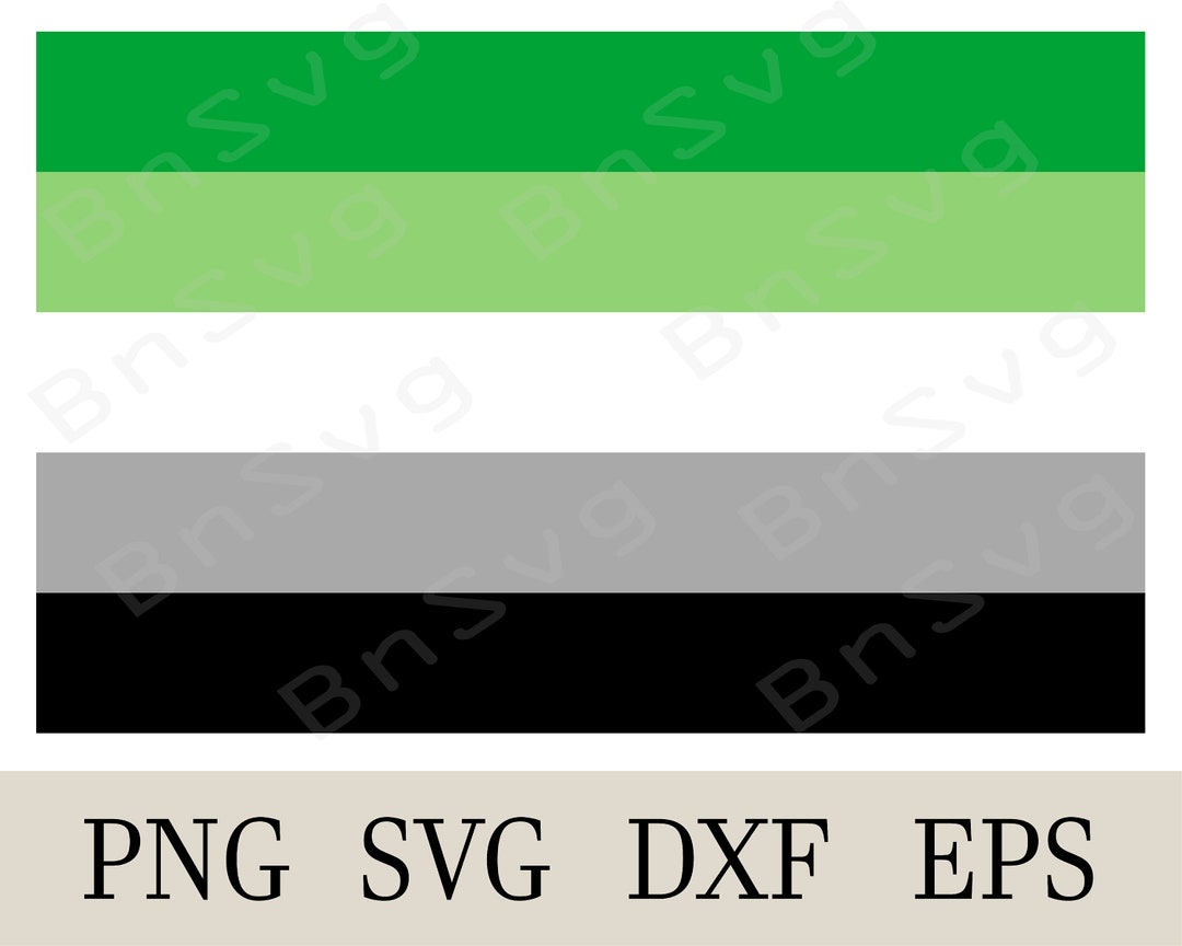 Aromantic Pride Flag Vector, Aromantic Flag Minimalist, Cut Files ...