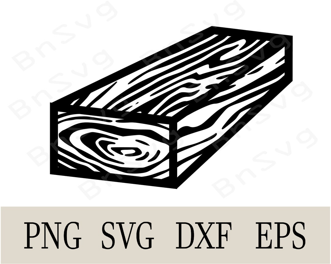 Wood Block Vector Image, Wood Block Black and White Png, EPS, Cut Files ...