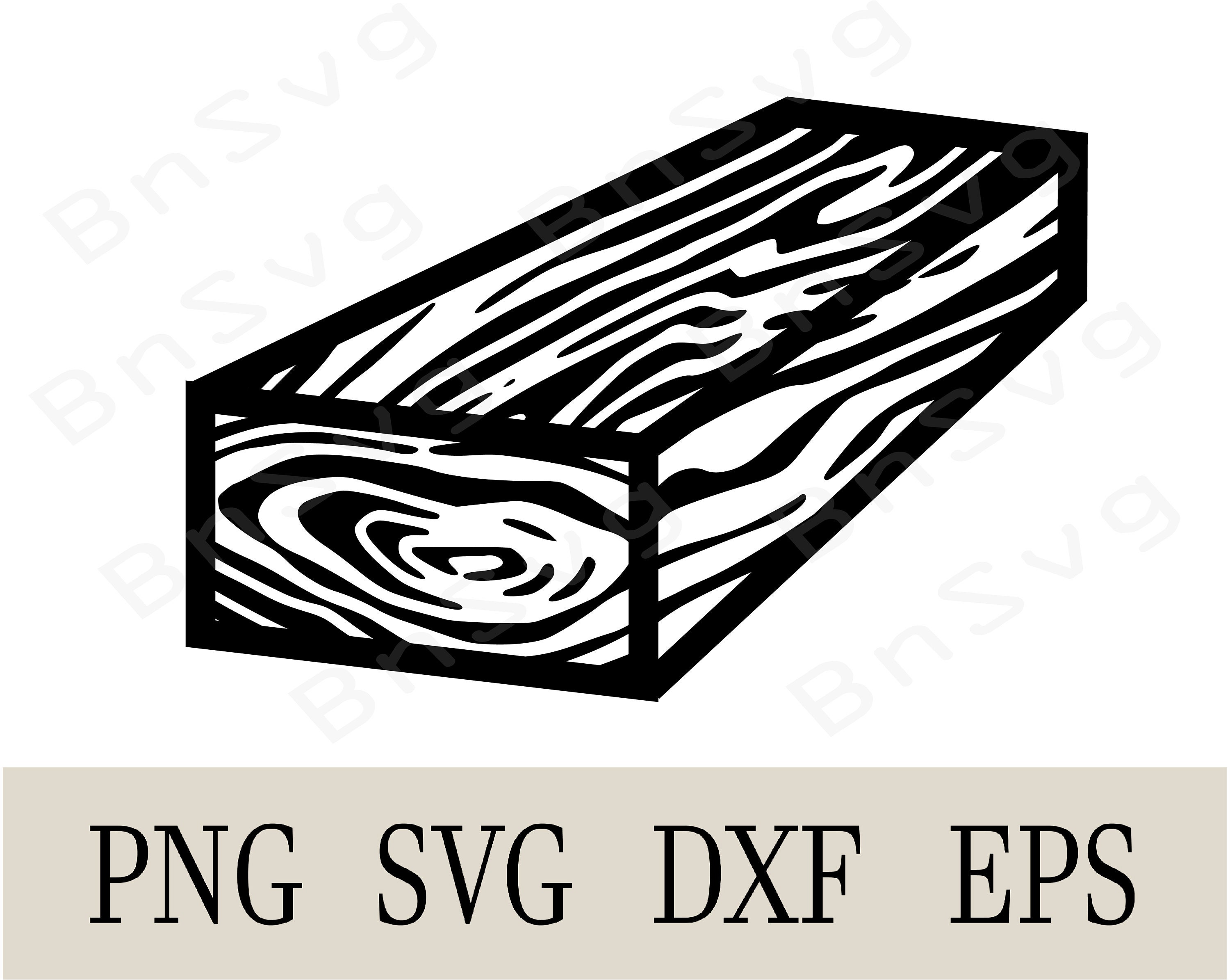 Wood Block Vector Image, Wood Block Black and White Png, EPS, Cut Files ...