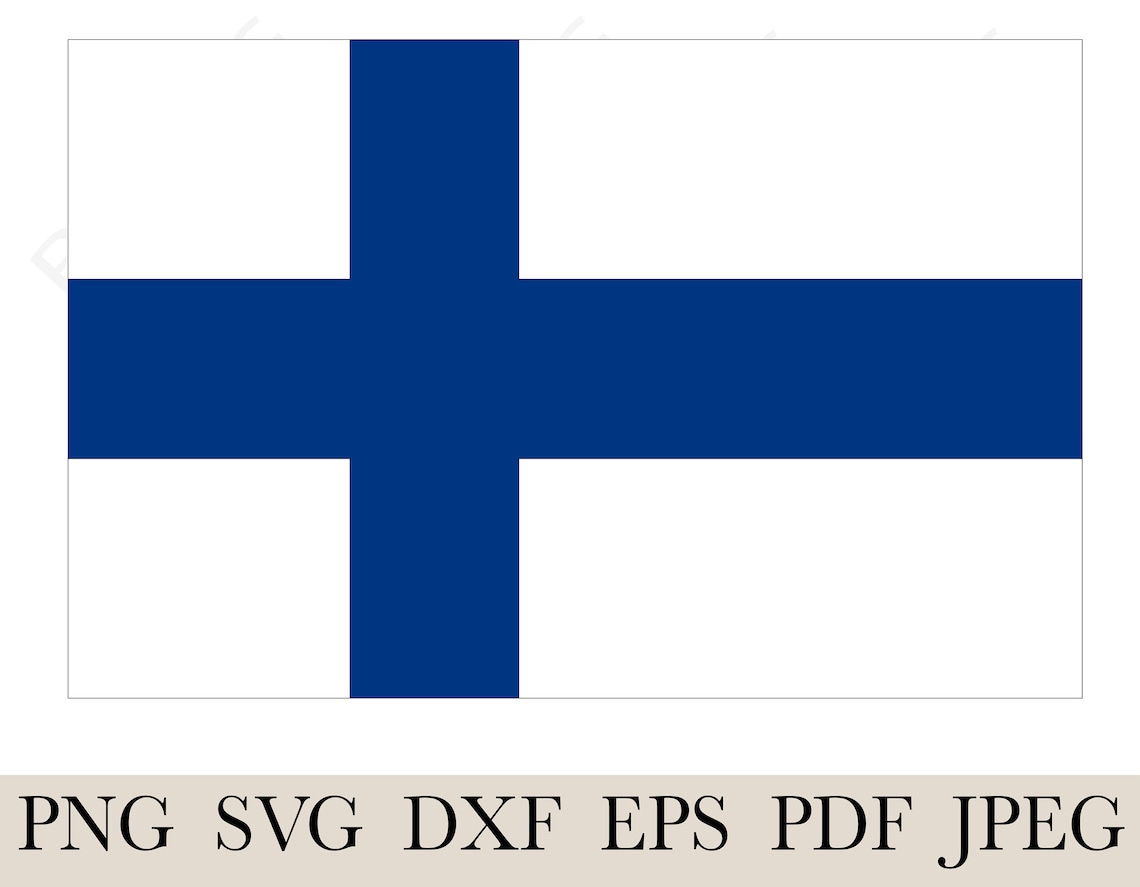Finland Flag SVG, Finland Country National Banner Flag ,cutting File ...