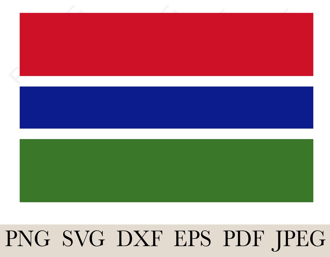 Gambia Flag SVG, Gambia Country National Banner Flag ,cutting File ...