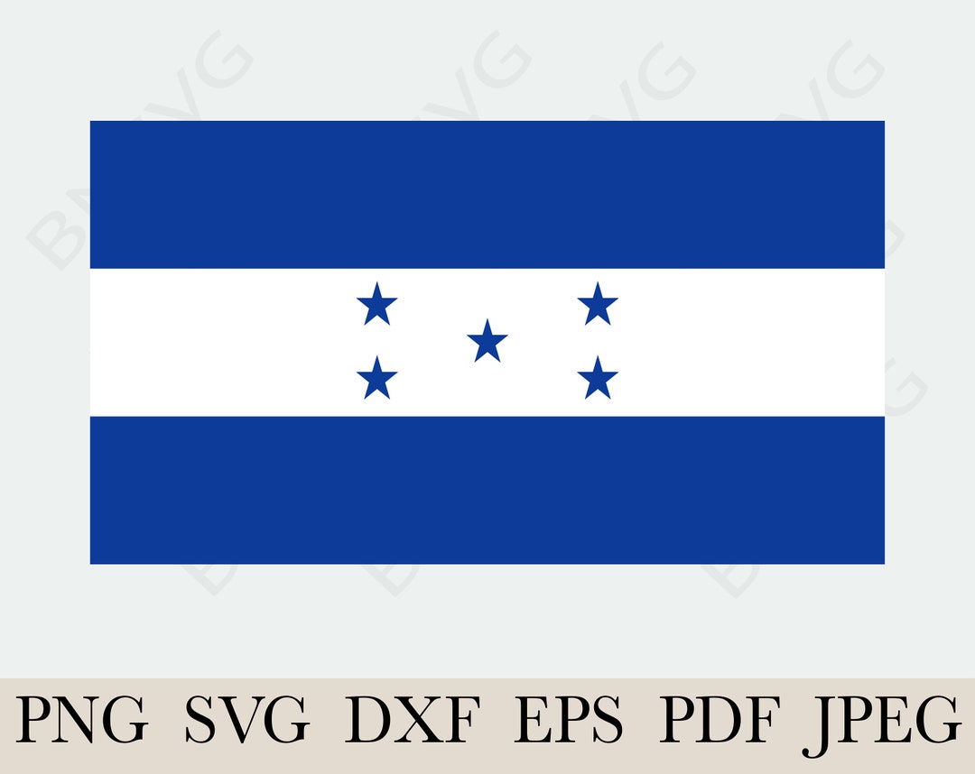 Republic of Honduras Flag SVG, Honduras National Banner Flag ,cutting ...