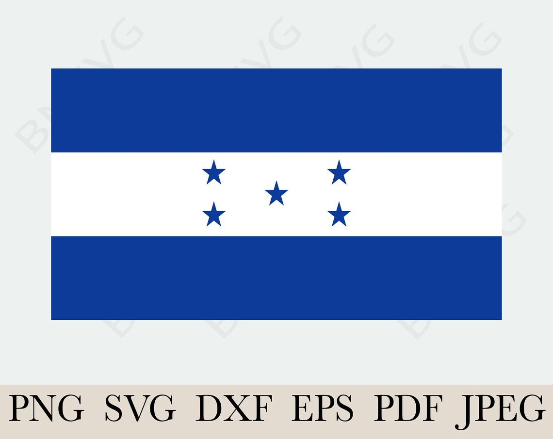 Republic of Honduras Flag SVG, Honduras National Banner Flag ,cutting ...