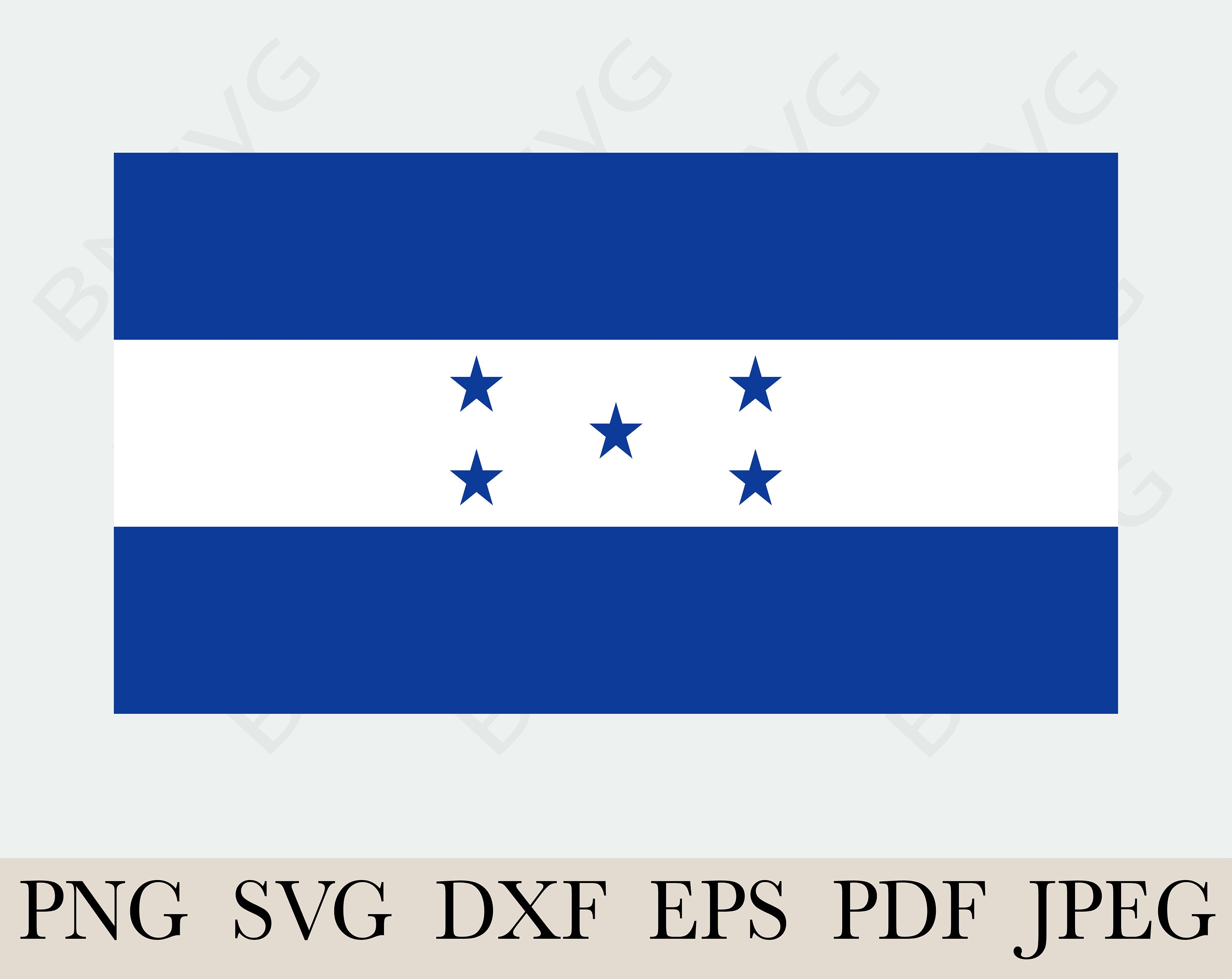 Republic of Honduras Flag SVG, Honduras National Banner Flag ,cutting ...