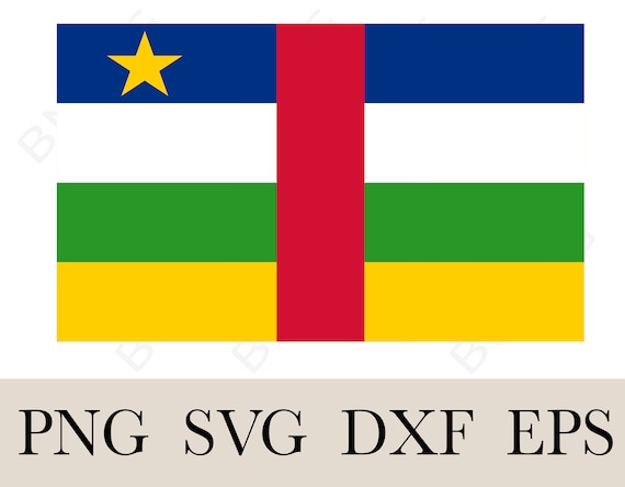 Central African Republic Flag SVG Central African Republic - Etsy