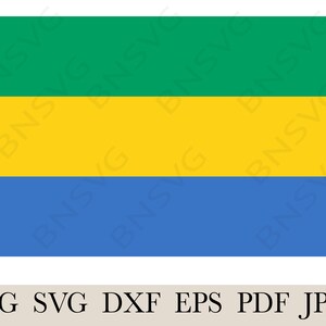 Gabon Flag SVG, Gabon Country National Banner Flag ,cutting File ...