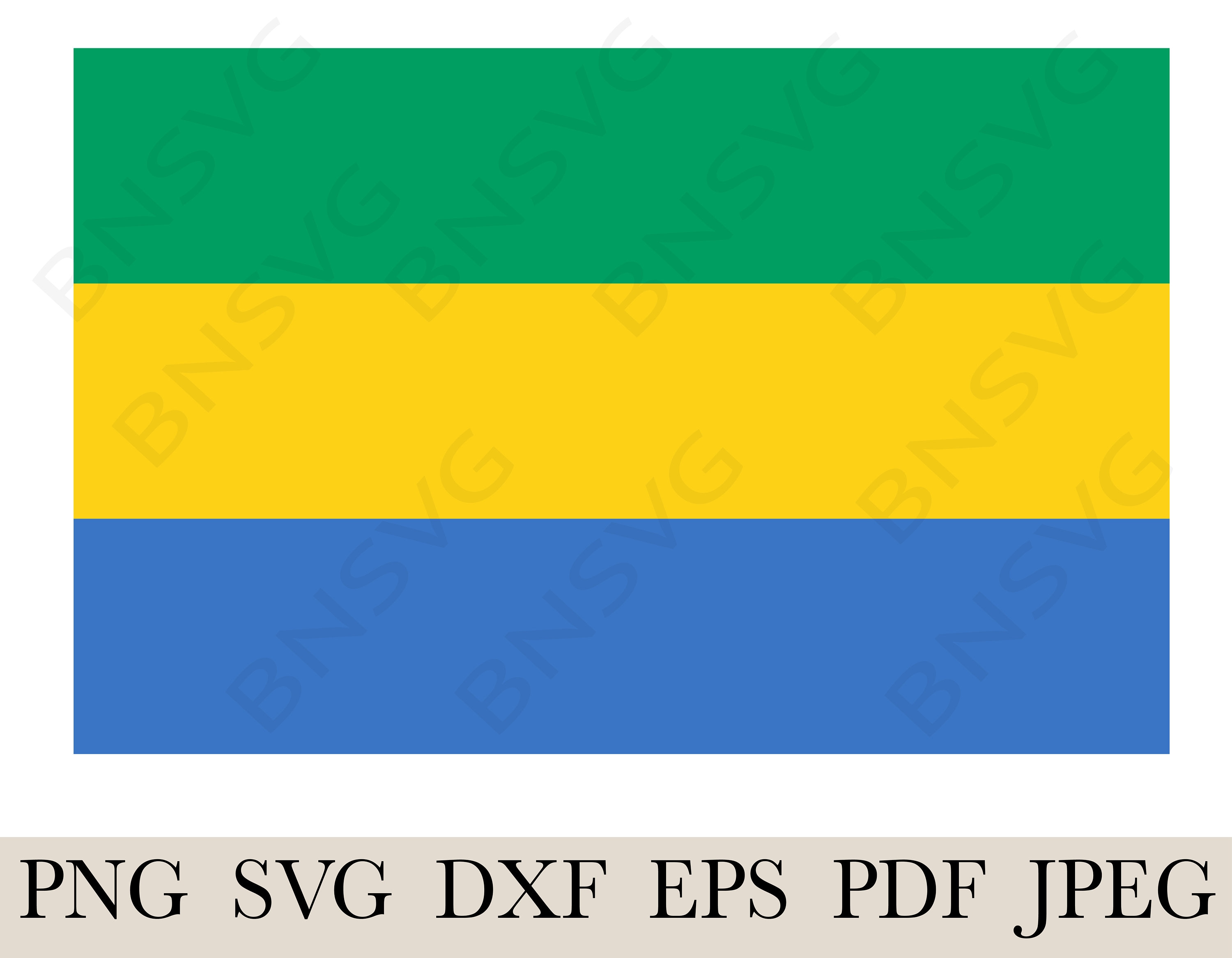 Gabon Flag SVG, Gabon Country National Banner Flag ,cutting File ...