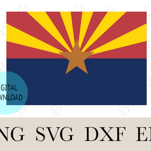 Arizona State Flag Svg - Etsy