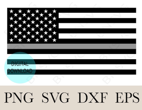 American Thin Gray Line Svg Correction Officer Flag Svg - Etsy