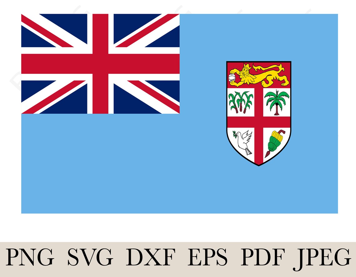 Fiji Flag SVG, Fiji Country National Banner Flag ,cutting File, Layered ...