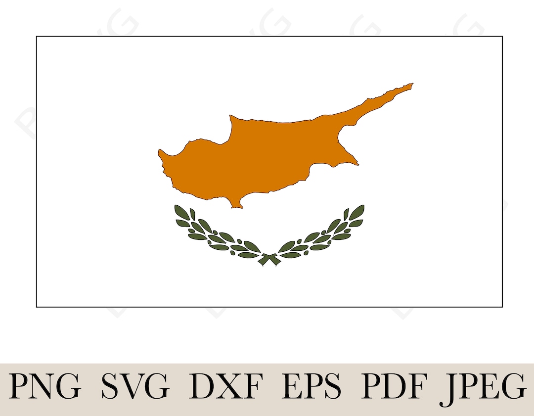 Cyprus Flag SVG, Cyprus Country National Banner Flag ,cutting File EPS ...
