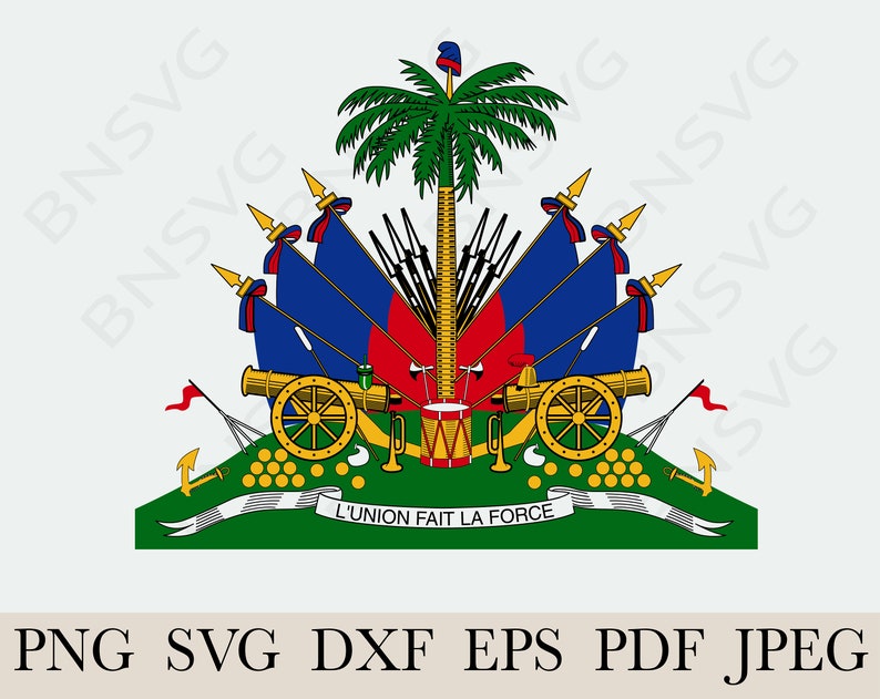 Republic of Haiti Flag SVG, Coat of Arms of Haiti National Banner Flag ...