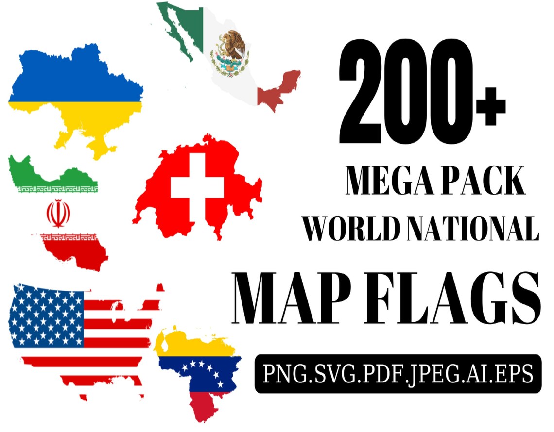 World Country Map Flags SVG - Countries Flag SVG, All National Map ...