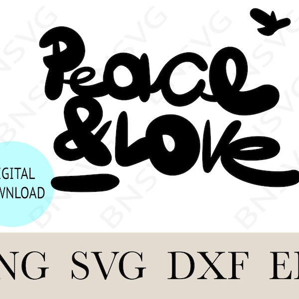 Peace Script Svg - Etsy