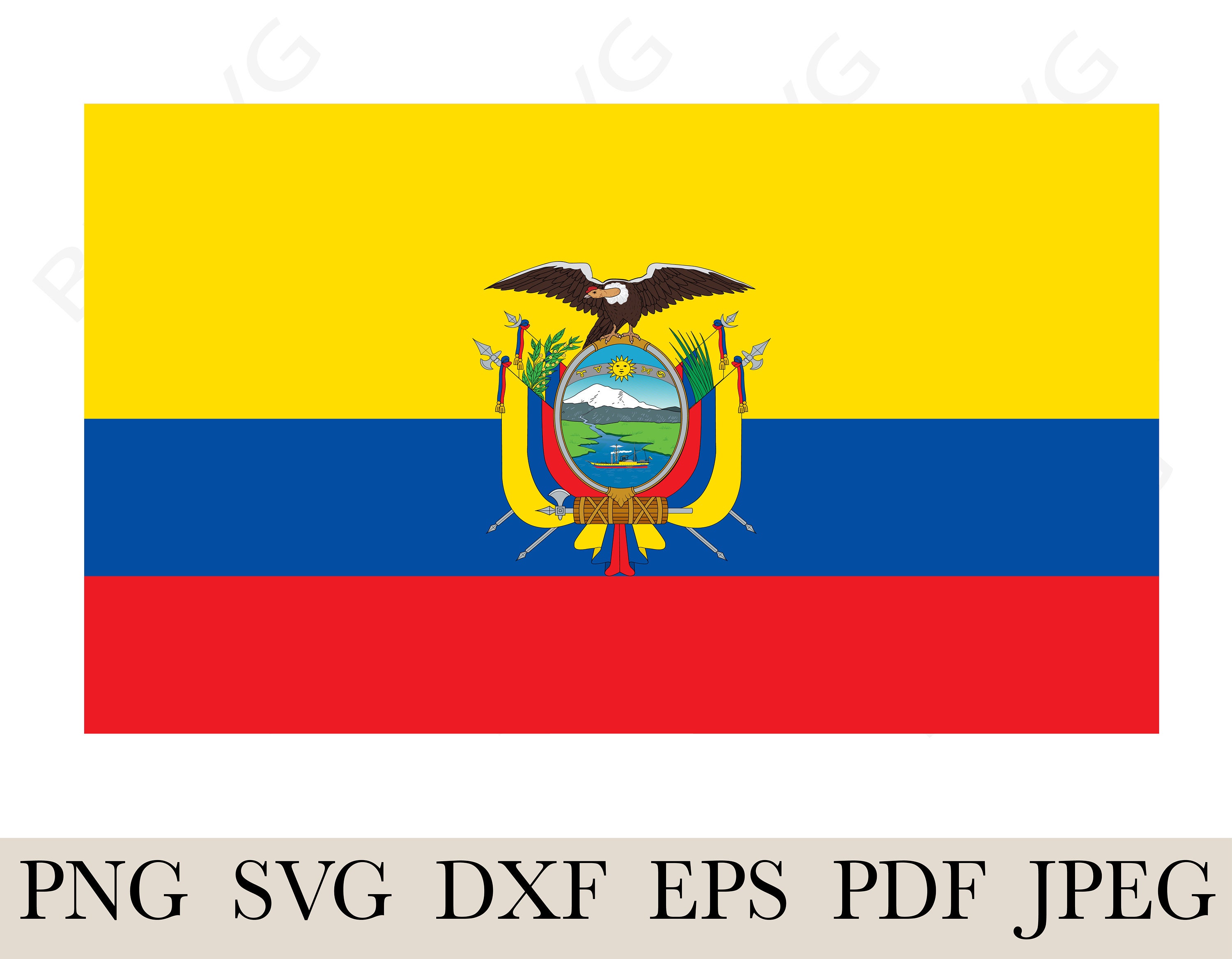 Ecuador Flag SVG, Ecuador Country National Banner Flag ,cutting File ...