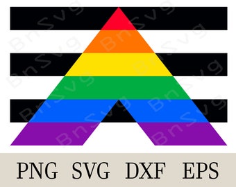 Straight Pride Flag Vector, Straight Flag Minimalist, Cut Files ...