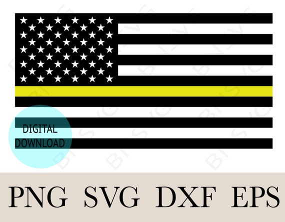Thin Yellow Line Svg 911 Dispatcher Svg Thin Gold Line - Etsy