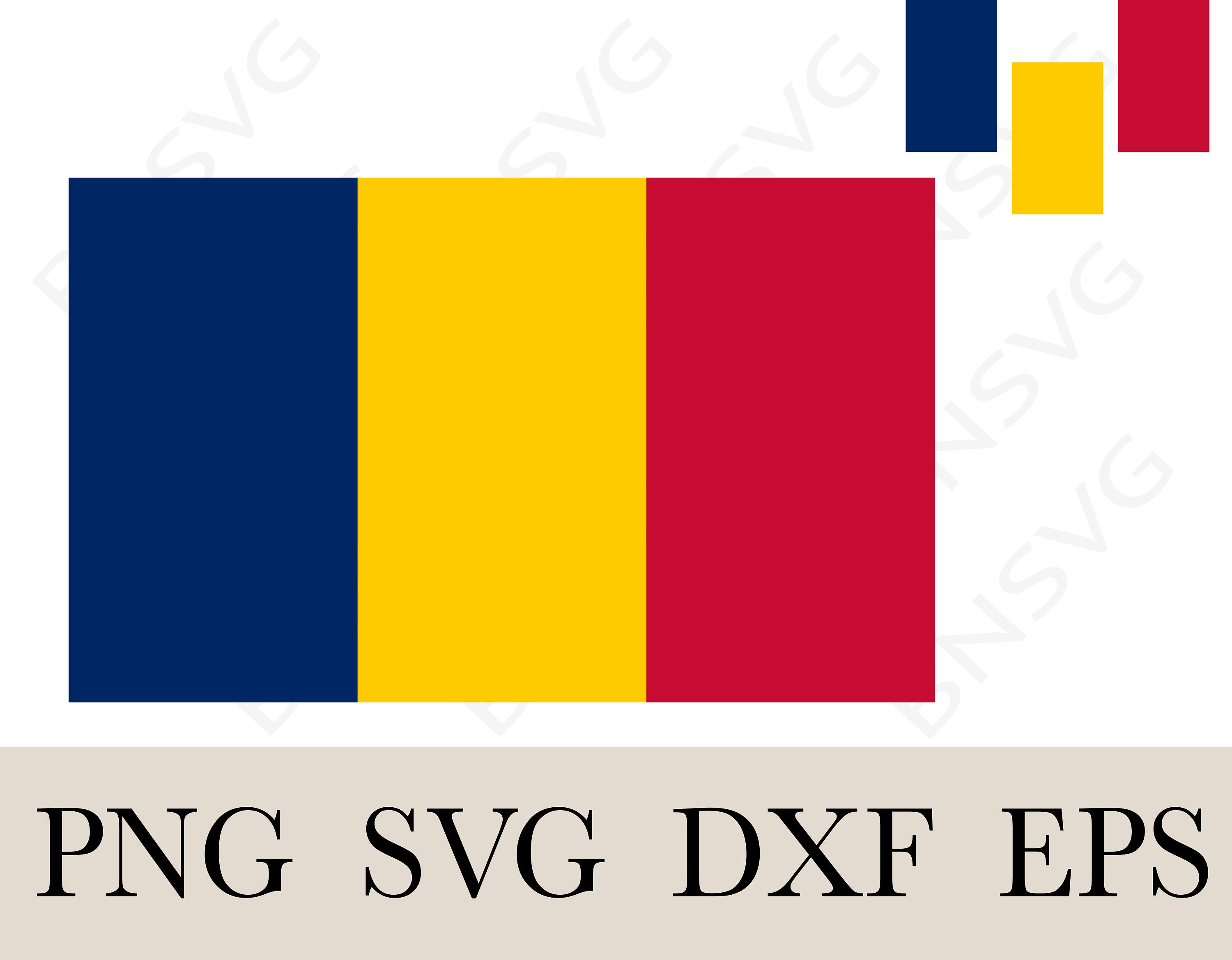 Chad Flag SVG, Chad Country National Banner Flag, Layered,printable ...