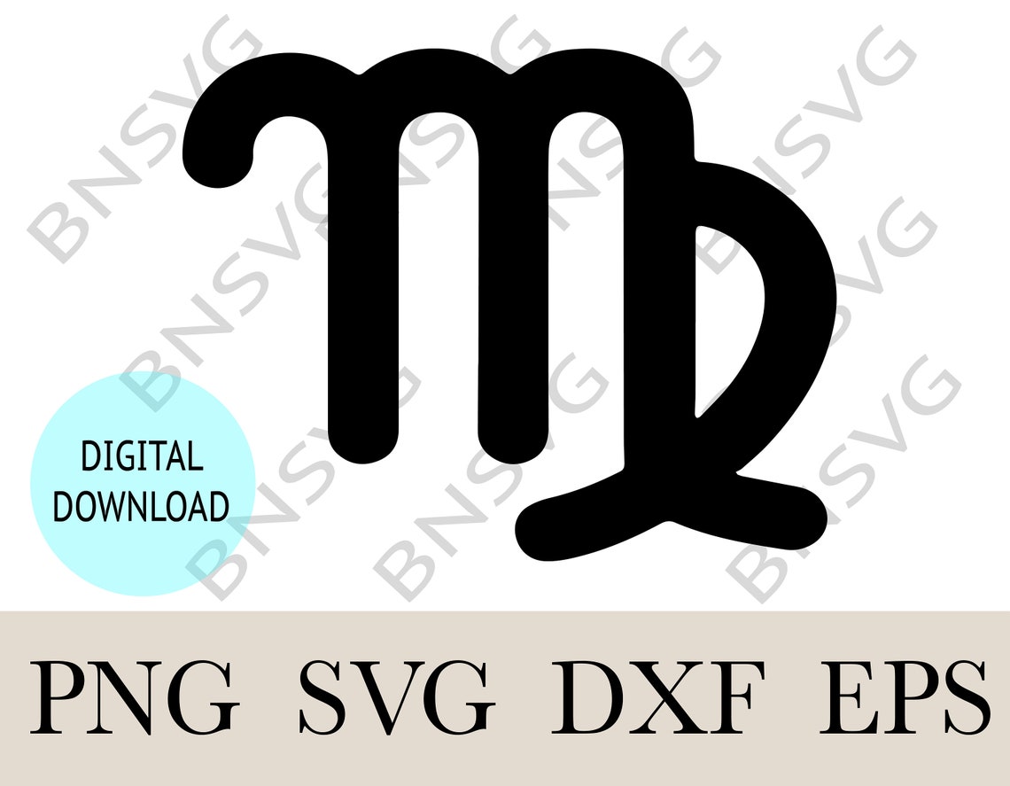 Virgo Symbol Png, Zodiac Symbol Virgo SVG, Zodiac Virgo EPS, Cut Files ...