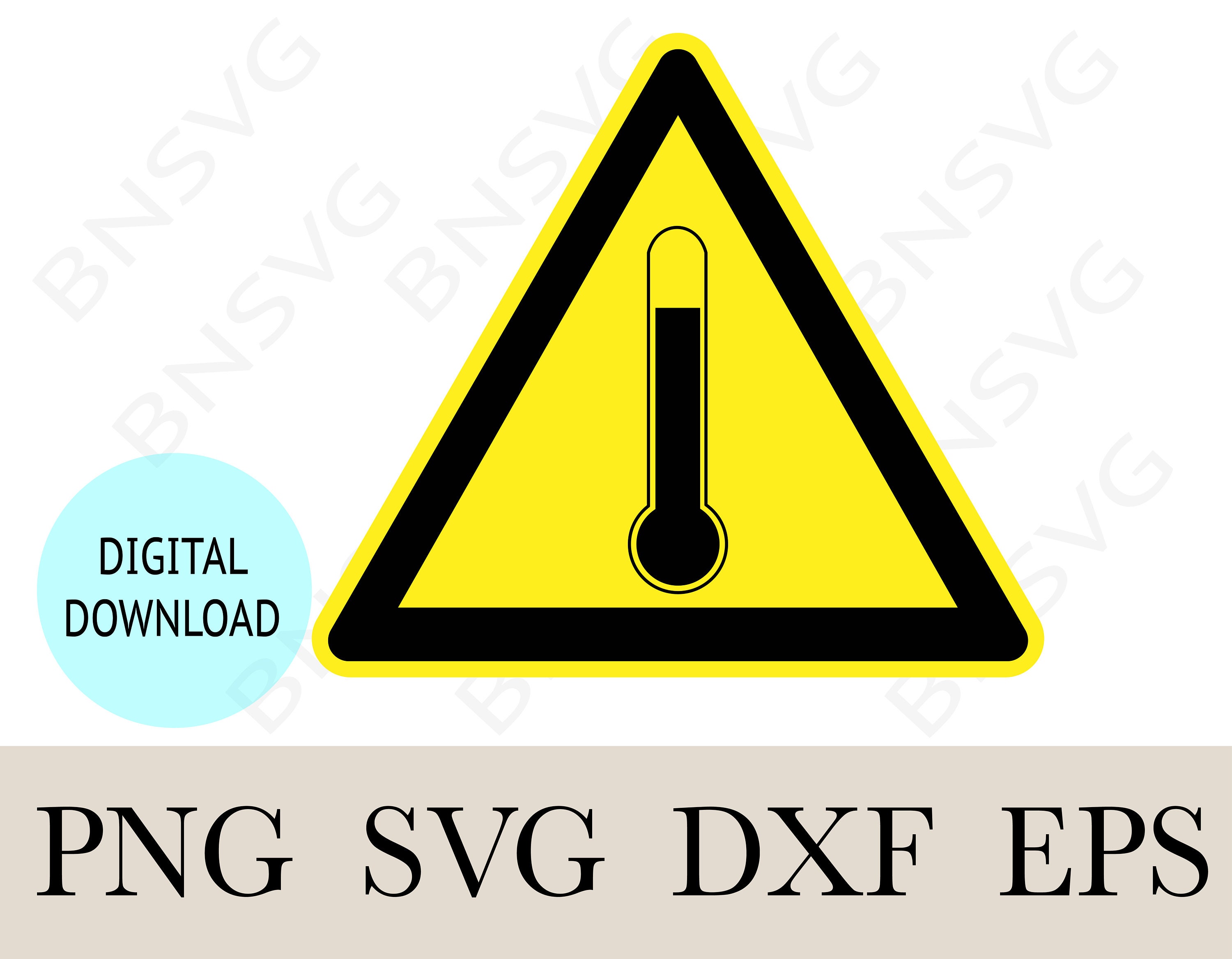 Temperature Hazard Warning Sign Vector, Temperature Sign PNG, Sign EPS ...