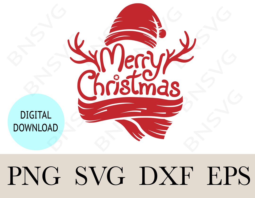 Merry Christmas Script Vector, Merry Christmas PNG, Colorful EPS, Cut ...