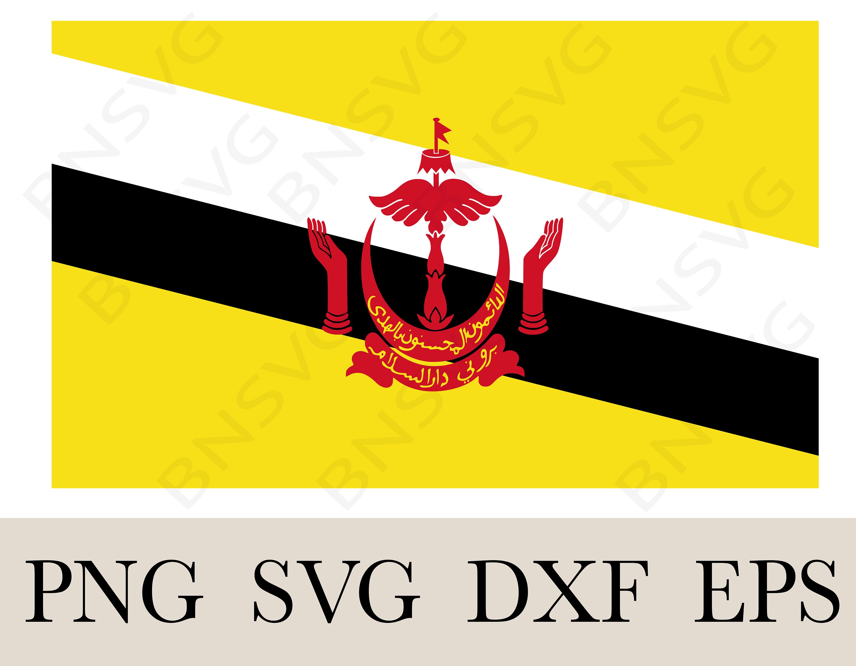 Brunei Flag Image Vector PNG, Brunei Flag Cutting File EPS, Layered ...