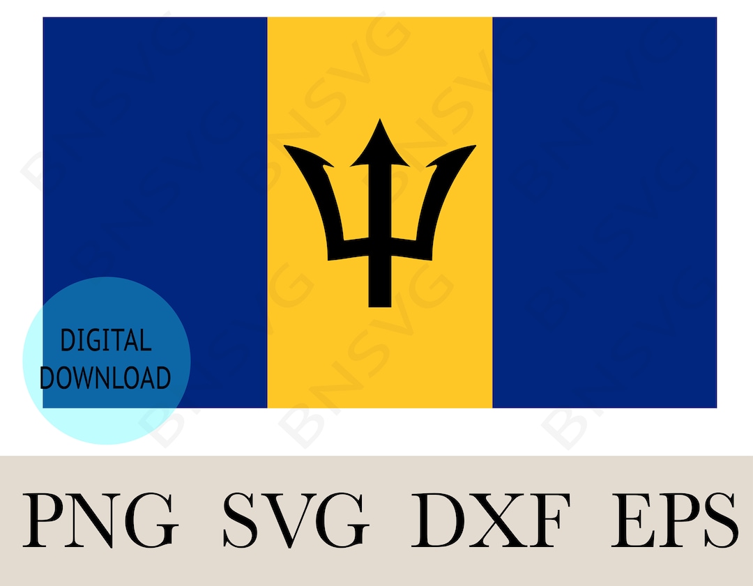 Barbados Flag SVG, Barbados Country National Banner Flag ,cutting File ...