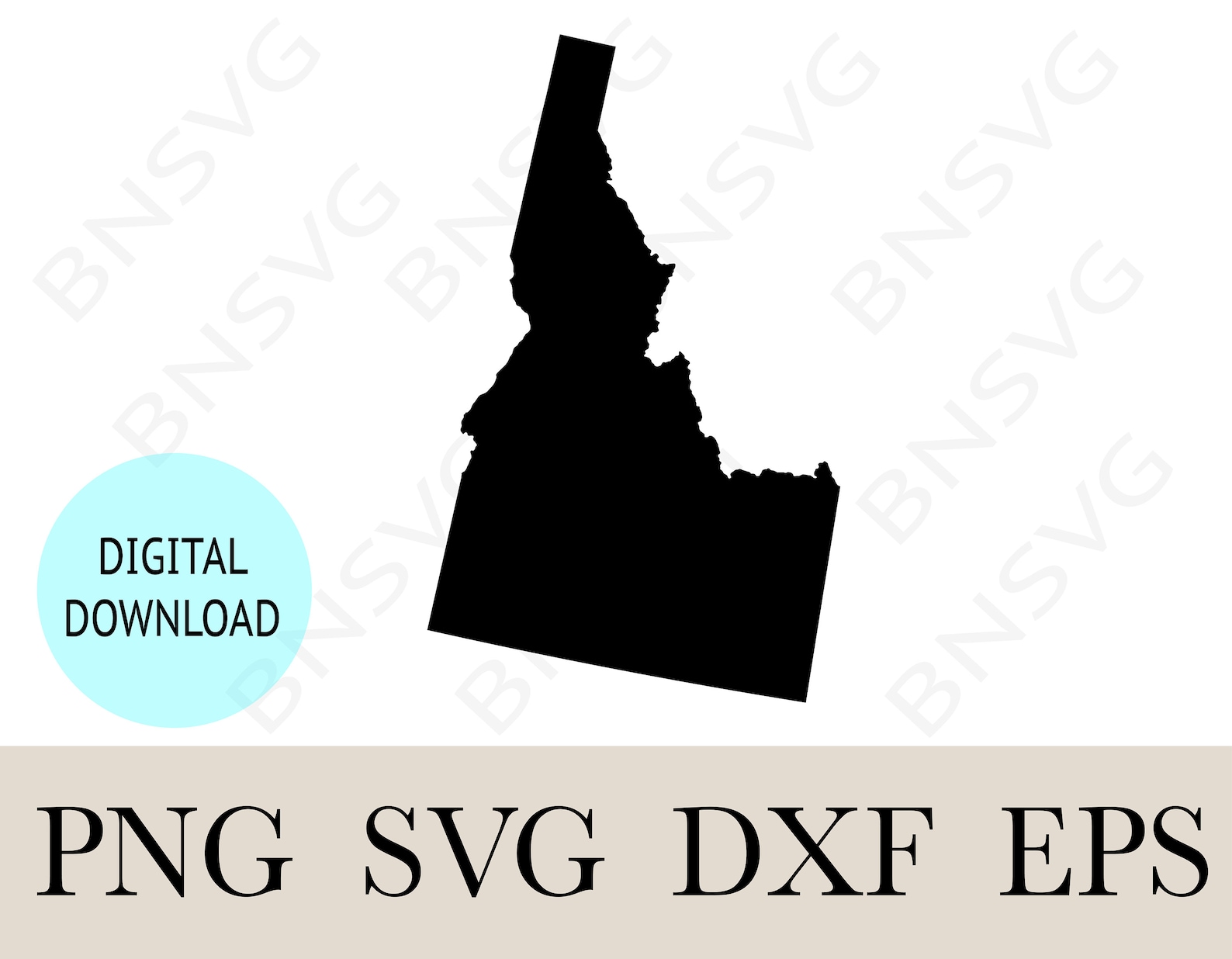 Idaho Outline State SVG, Idaho Usa Vector Borderline PNG, EPS, Cut ...