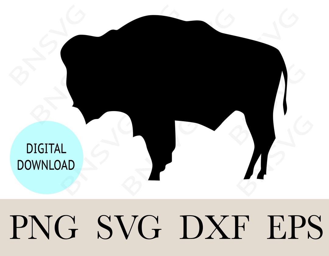 Wyoming Buffalo Svg Png Dxf Eps Pdf Transparent Vector Graphic Design ...